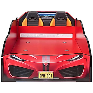 Cilek Spyder Race Car Toddler Bed Frame, Toddler, Red