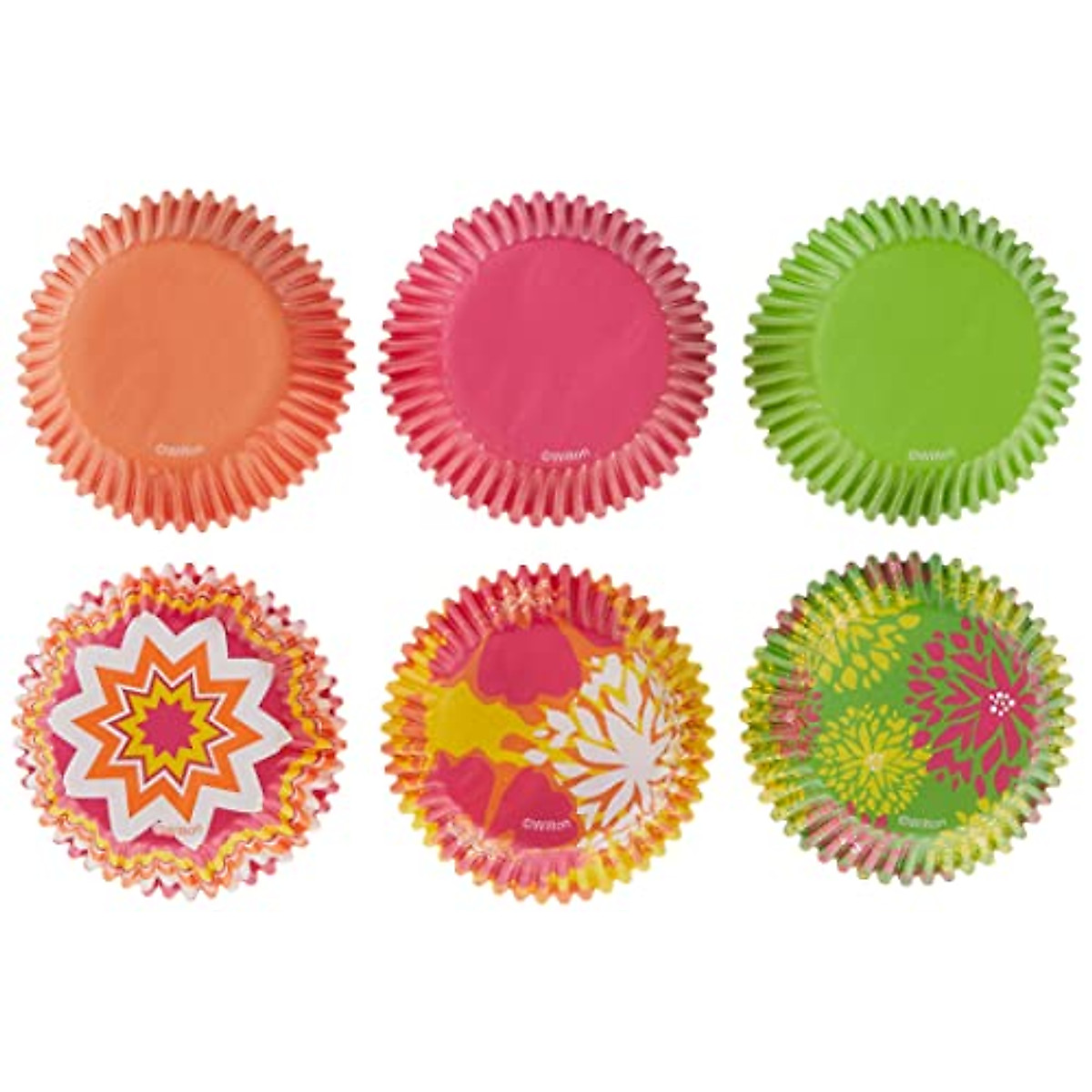 Wilton Floral Baking Cups, Standard, 150-Count, Neon