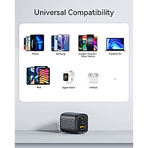 [2-Pack] VOLTME 30W USB C Charger (GaN III Tech), PD PPS Compact Charger Block Fast Chargers, 30W USB-C Power Adapters for MacBook Air, iPhone 14 13 12 Mini Pro Max, Galaxy S22/21, Pixel 6 Pro, iPad