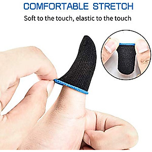 J-Kare Finger Sleeves for Gaming | PUBG Finger Sleeve Gloves for Gaming | Thumb Sleeves Mobile Gaming | Gamer Gloves | Dedales para Dedos Gamer | Pack of 10