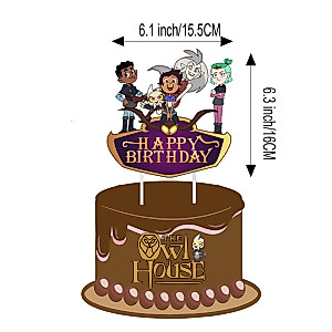 House birthday party decoration owl party supplies happy birthday plates and cups banner cake topper balloons for kids birthday party decoration