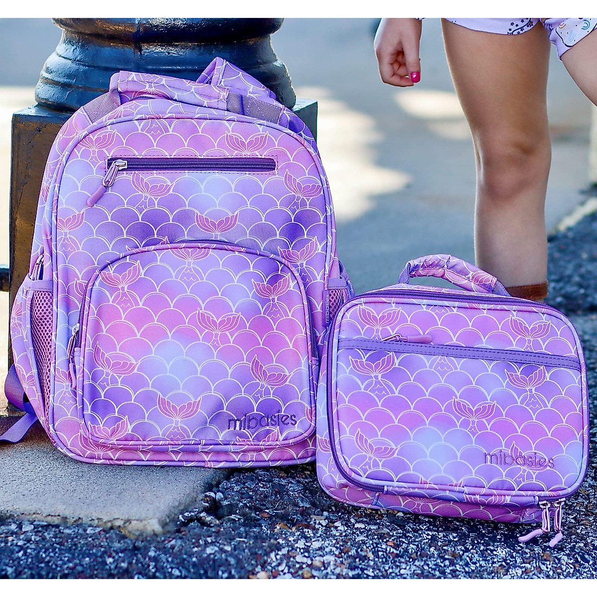 mibasies Kids Lunch Box for Girls and Boys Toddler Insulated Lunch Bag (Mermaid Tail1)