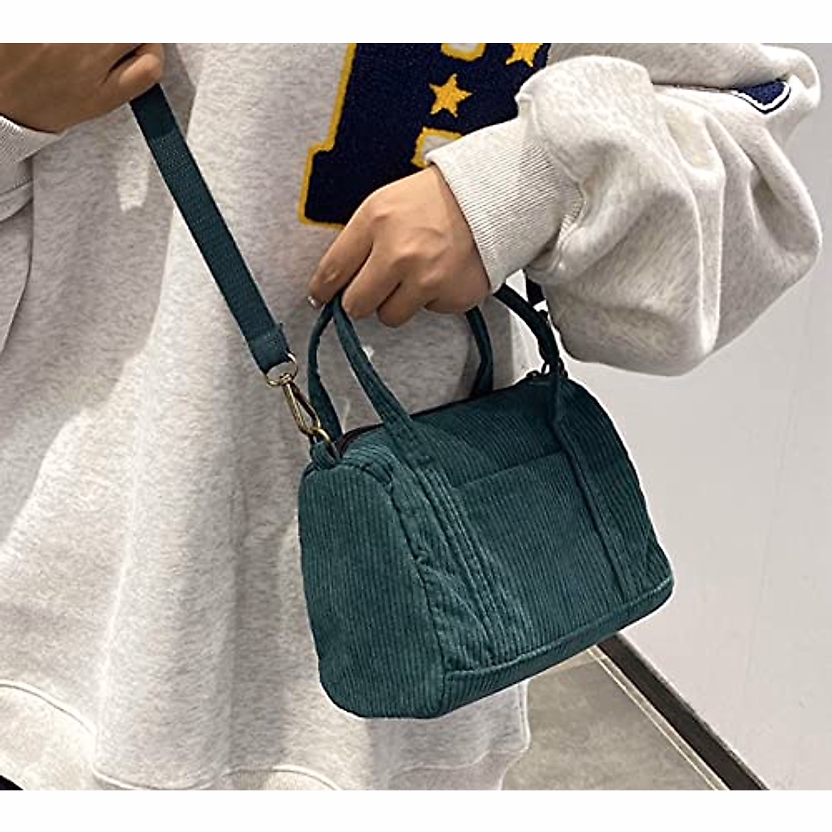 Women Corduroy Crossbody Bags Small Tote Bags Casual Shoulder Handbag Cute Hobo Bags Girls Corduroy Purse Satchel 2023