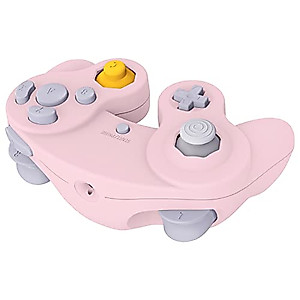 eXtremeRate Cherry Blossoms Pink Faceplate Backplate for Nintendo Gamecube Controller, Soft Touch Replacement Housing Shell Cover w/Buttons for Nintendo Gamecube Controller - Controller NOT Included