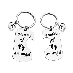 Miscarriage Gift Loss of Baby Gifts Keychain Infant Loss Gifts for Parents Keyring Loss Memorial Gifts Sympathy Gift for Loss of Baby Jewelry Baby Memorial Gift