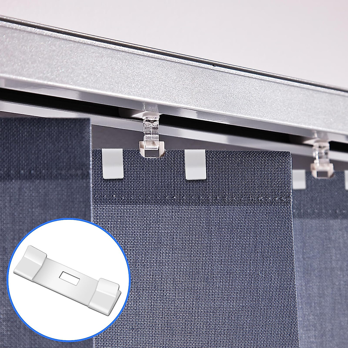 20Pcs Vertical Blind Repair Vane Savers Metal Vertical Blind Repair Clip Blind Repair Tabs for Vertical Window Blinds Replacement Slats