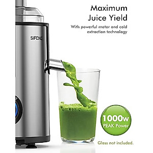 SiFENE Juicer Extractor, 3.2" Wide Mouth, Robust 800W Juicer Machine for Fresh Fruits and Vegetables, BPA-Free Stainless Steel, Quick Cleanup