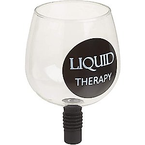 Guzzle Buddy 2GO Unbreakable Tritan Plastic Wine Bottle Glass, It Turns Your Bottle Into Your Glass, Liquid Therapy