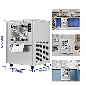 BZD Commercial Gelato Hard Ice Cream Machine - 1400W 4.3 to 5.3 Gallons Per Hour with LED Panel Auto Clean Perfect 110V Ice Cream Machine for Snack Bars Restaurants supermarket