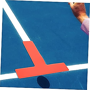 Kisangel 2pcs Stadium Landmark Sticker Labels Non Skid Rug Outdoor Sign Sports Supplies Tennis Basketball Court Stencil Kit for Concrete Marker Tray for Outdoor Sit Marker Tennis Court Line