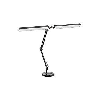 2-in-1 LED Desk Lamp, 24W Brightestwith Table Lamp with Clamp, Desk Light with Flexible Swing Arm,3 Color Modes Stepless Dimmable Double Head Architect Desk Lamps for Home Office Workbench Reading