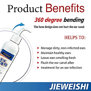 JIEWEISHI PET Ear Cleaner Soothe Itchy & Inflamed Ear Infection Treatment Solution Otic Advanced Ear Cleanser for Dogs & Cats