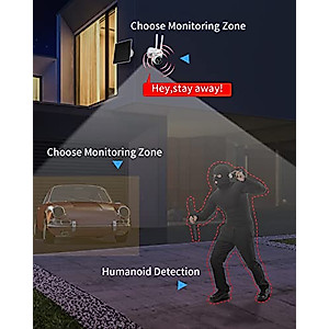 P Panoraxy 2.5K 4MP Solar Security Camera Wireless Outdoor 360°View 2.4G WiFi Home PTZ Camera, Color Night Vision Battery Powered, Motion＆Human Detect, Pan Tile, Works with Alexa & Google Assistant