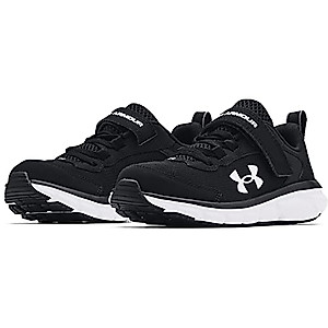 Under Armour Boys' Little Kid Pre School Assert 9 Alternate Closure, Black (001)/White, 1.5