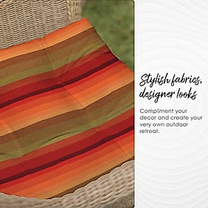 RSH DECOR Indoor Outdoor 3 Piece Tufted Wicker Cushion Set, Two U-Shape 19" x 19" and Loveseat 41" x 19" Daelyn Cherry Red with Blue Yellow, Green Floral