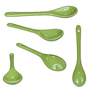 Pirhosigma 8 Color Porcelain Egg Spoons Ceramic Spoons 5 inch Coffee Dessert Yogurt Tea Milky Tea