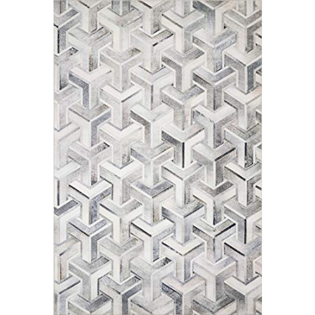 Loloi II Maddox Collection MAD-05 Silver/Ivory, Contemporary 7'-6" x 9'-6" Area Rug