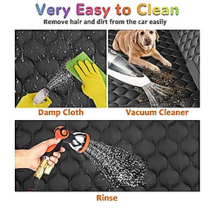 URPOWER Waterproof Dog Car Seat Cover for Back Seat for Cars, SUVs &Trucks Compatible for Armrest, Nonslip Car Seat Protector for Pets and Child,