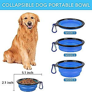 Dog Doorbells for Dog Training - CATOOP Adjustable Door Bell for Puppy with Collapsible Travel Pet Cat Dog Bowl