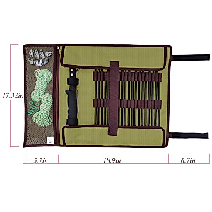 Beefoor Tent Stake Storage Bag, Heavy Duty Oxford Polyester Case for Tent Pegs and Camping Hammer, Pretty Handy to Store All Your Camp Stuff in