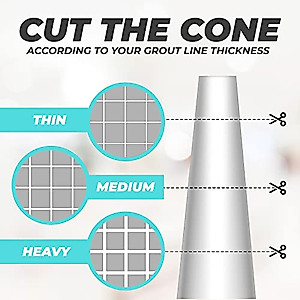 PentaUSA Tile Grout Filler Tube – 8.8oz Grey Tile Grout Repairs Renews Fills Tubes, Fast Drying Grout Repair Kit, Restores Bathroom, Renews Tile Joints, Extra Spatula Included - 250gr (Silverado Gray)