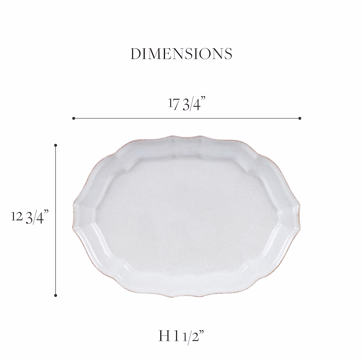 Casafina Ceramic Stoneware 18'' Oval Platter - Impressions Collection, Robin's Egg Blue | Microwave, Dishwasher, Oven & Freezer Safe Dinnerware | Food Safe Glazing | Restaurant Quality Serveware