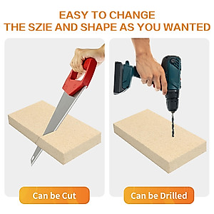 dndsim 12PCS Woodstove Firebricks, Fire Bricks, Size 9" X 4-1/2" X 1-1/4", Fire Bricks for Wood Stove, Fireplaces, Brick Fireplace