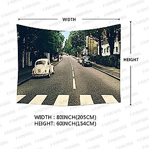 F-FUN SOUL Classic Music Poster Tapestry, Large 80x60inches Soft Flannel, Walk on The Street Reto Photo Wall Hanging Tapestries for Living Room Bedroom Decor Music Party Banner GTZYFS70