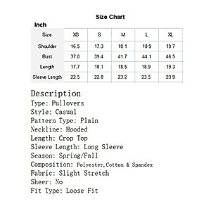 MakeMeChic Women's Cropped Hoodie Casual Workout Crop Sweatshirt Tops A Black M