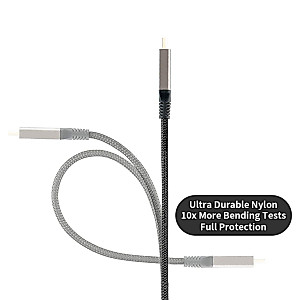 XOUPFORE DisplayPort to HDMI Cable, Nylon Braided Uni-Directional 4K UHD HD High-Speed DP to HDMI Cable, Compatible with DisplayPort Computer Laptop, 6.6 ft, Dark Grey