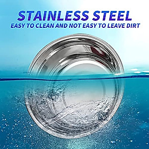 Pawise Elevated Dog Bowls, Raised Cat Feeder Elevated Food and Water Bowls Stand with 2 Stainless Steel Bowls and Anti Slip Feet, Wooden Frame Pet Feeder 750ml