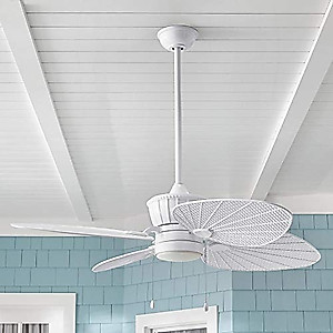 Home Decorators Collection YG618-WH Pompeo 52 in. LED Outdoor White Ceiling Fan