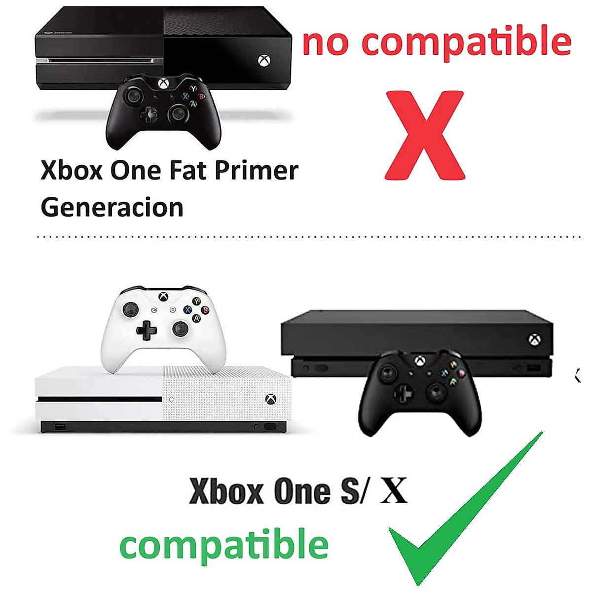 WALL MOUNT FOR XBOX ONE WITH MULTICOLOR LED LIGHTING KIT + 2 CONTROL MOUNT (one S or X)