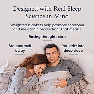 Luna [CoolLuxe True Cooling Weighted Blankets] Premium Quality Bed Blanket | Breathable Weighted Cooling Blanket | Summer Cooling Blanket for Hot Sleepers [15lbs - Queen - 80" x 60"] [Tan]