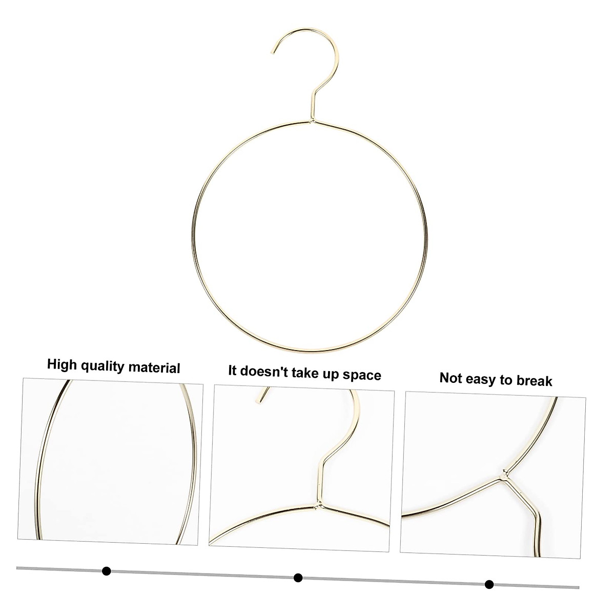 SWOOMEY Ring Tie Rack Metal Organizer Shelf Gold Towel Rack Scarf Hanger Modern Circle Towel Hanger Round Towel Rack Nonslip Steel Tie Rings Belt Shawl Scarf Hanger Round Hanger Wardrobe