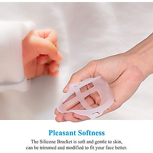 labato 3D Bracket Mask Insert Breathe Cup for Breathing Room, Silicone Mask Guard Face Mask Frame Cool Mask Cups Under Mask, Turtle Mask Spacer Nose Mouth Shield Mask Accessories for All Masks, 5PCS