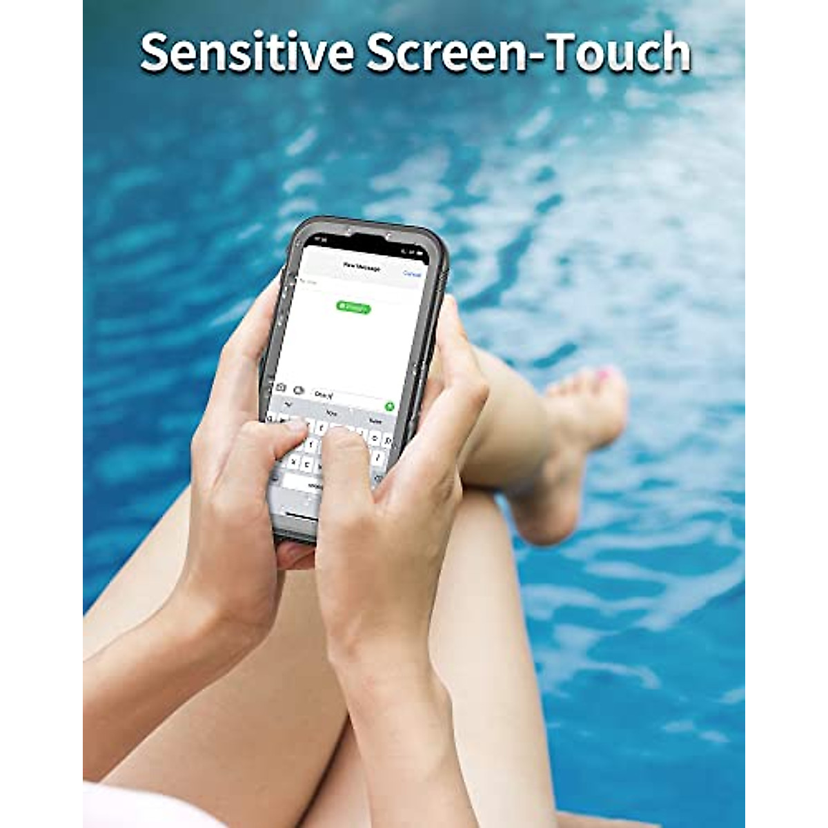 SPORTLINK Compatible with iPhone 13 Mini Waterproof Shockproof Case with Built in Screen Protector - Full Body Heavy Duty Dustproof Rugged 360°Full Sealed Protective Cover 5.4 Inch (Black)