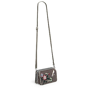 Vera Bradley Iconic RFID All in One Crossbody in Wolf Gray Velvet