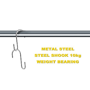 Remzly 30 Pack S Hooks for Hanging Kitchen Utensils, Clothes, Plants, Pots and Pans - 2.4” Small Silver Utility Hangers for Closet, Wire Shelving, Garage, Garden