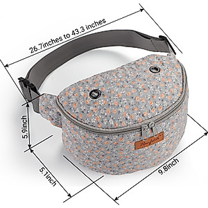 Hanfetch Yarn Crossbody Waist Bag Small Yarn Storage Organizer for Yarn Skeins-Organizer for Crochet Hooks and Other Accessories (Tulip-Orange)