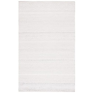 SAFAVIEH Natura Collection Accent Rug - 4' x 6', Ivory, Handmade Moroccan Farmhouse Boho, Ideal for High Traffic Areas in Entryway, Living Room, Bedroom (NAT934A)