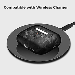 MONOCARBON Carbon Fiber Case-for-AirPods-Pro-2nd, Generation 2022 Slim Durable Cover-for-AirPods-Pro-2 Accessories,Support Wireless Charging,Shock,with Stripes Lanyard.(Matte Finish)