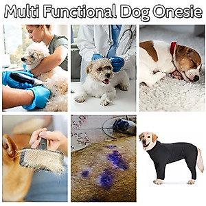 Hamiledyi Dog Onesie Anti-Licking Dog Bodysuit Spay Surgical Recovery Suit for Dogs Pet Cone Alternative After Surgery Full Body Dog Shedding Suit for Female Male Neuter Dogs Claming Pajamas (XL)