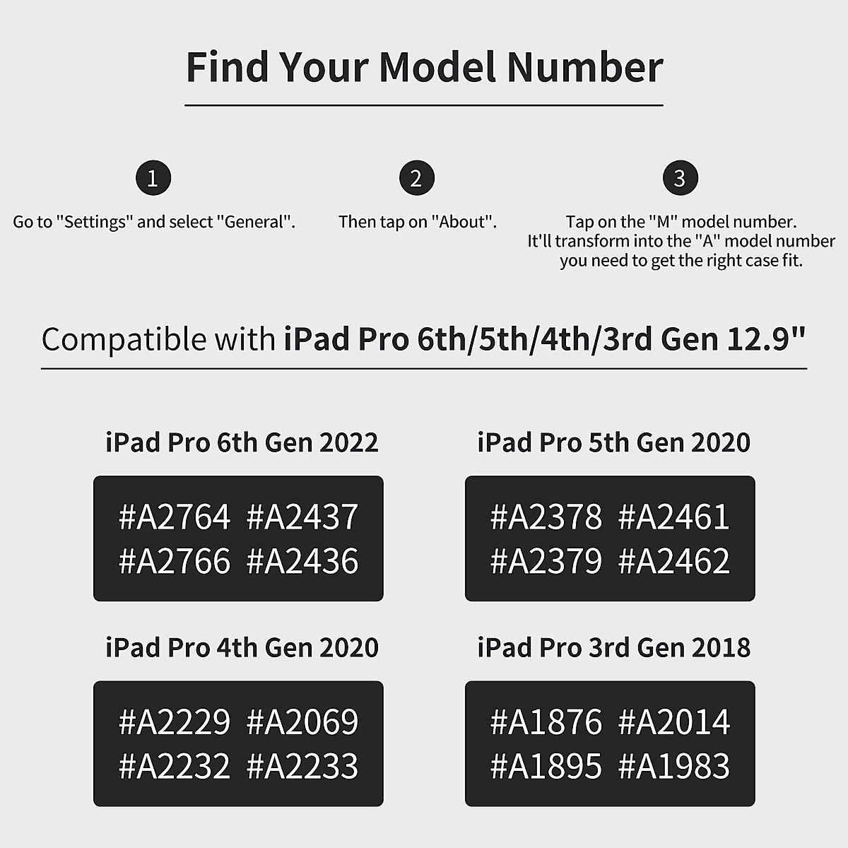 HOLIMET iPad Pro 12.9 Case 6th/5th/4th/3rd Generation Case New 2022 2021 2020 2018 with Pencil Holder Pocket Strap Folio Stand Cover Soft TPU Back Shockproof, Auto Sleep/Wake,Vegan Leather