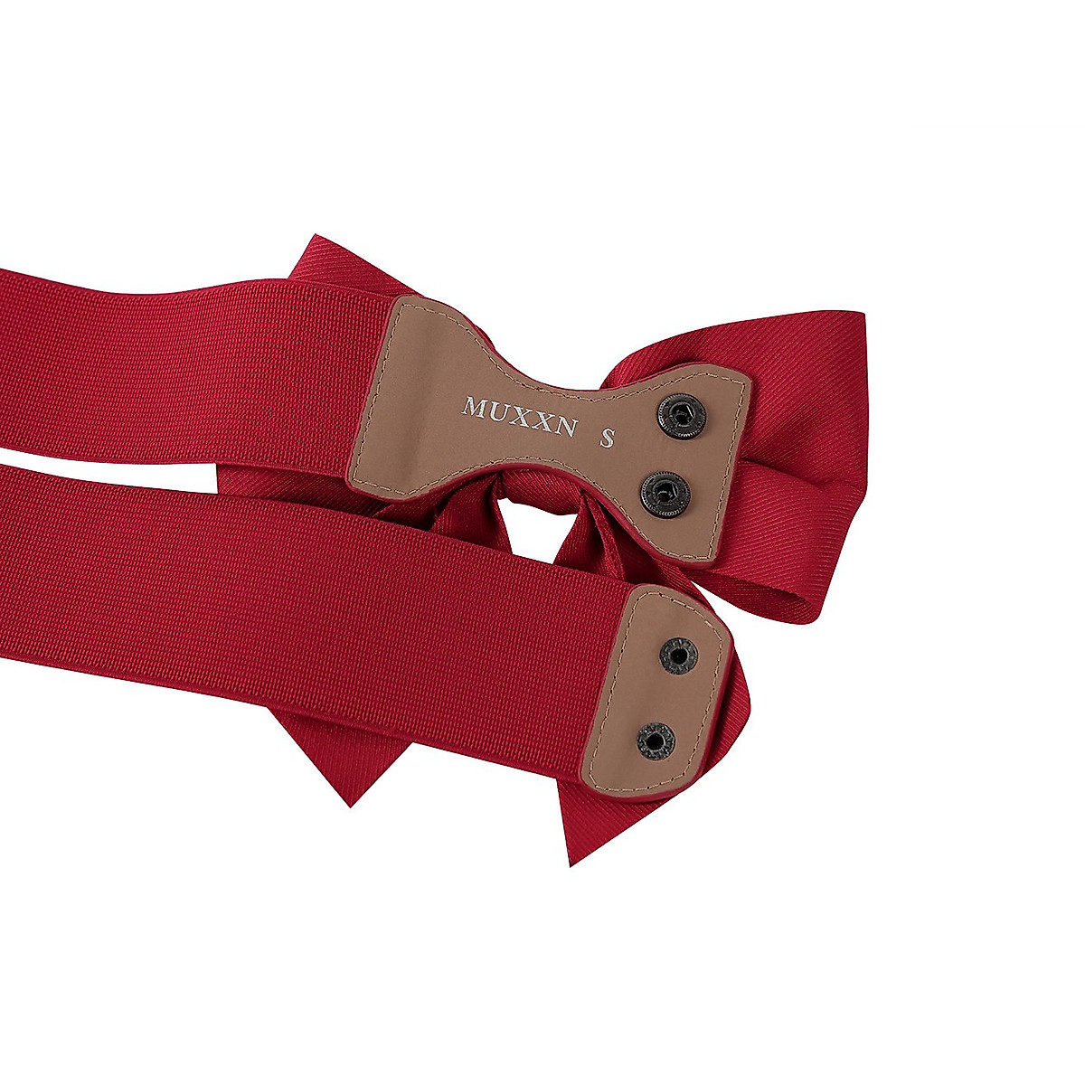 MUXXN Red Bow Belt for Womne Adjustable Hgih Stretch Cotton Belt (Red S)