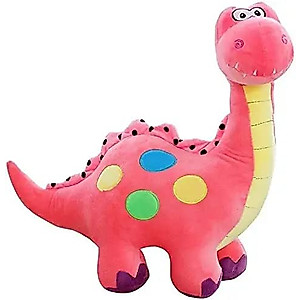 Hcdoujoy 14" Pink Plush Dinosaur Toy, Cute Plush Stuffed Animal Dinosaur, Dinosaur Toy for Christmas Halloween Children's Day Boys Girls Babys Birthday Gifts Aged 3+