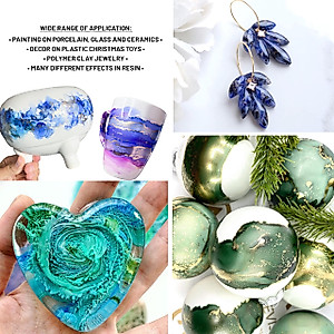 Kamenskaya Alcohol Ink Set #30: Matched Color Combination of Alcohol Inks, 4 pcs. 0.51 fl oz (15 ml) Each