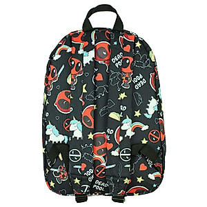 Bioworld Marvel Deadpool Unicorns And Rainbows Laptop Backpack