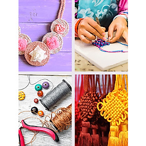 Mandala Crafts Nylon Satin Cord - 1mm Nylon Cord for Jewelry Making Beading - 109 Yds Braided Nylon Satin String Black Nylon String for Bracelets Rattail Trim Chinese Knot