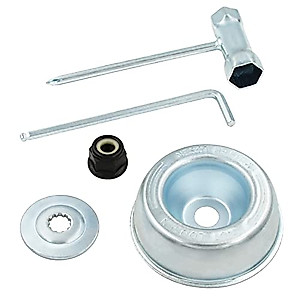 AILEETE Blade Adapter Attachment Maintenance Kit for Stihl FS55 FS55R FS56 FS56RC FS70R FS80 FS85 FS90 FS90R FS94 FS100RX FS110 FS120 FS130 FS130R (Thrust Washer, Rider Plate, Collar Nut, Wrench)